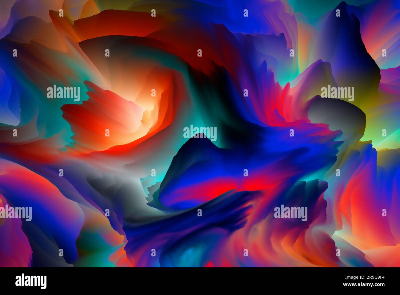 Abstract mountains, surreal background, realistic texture of the ...