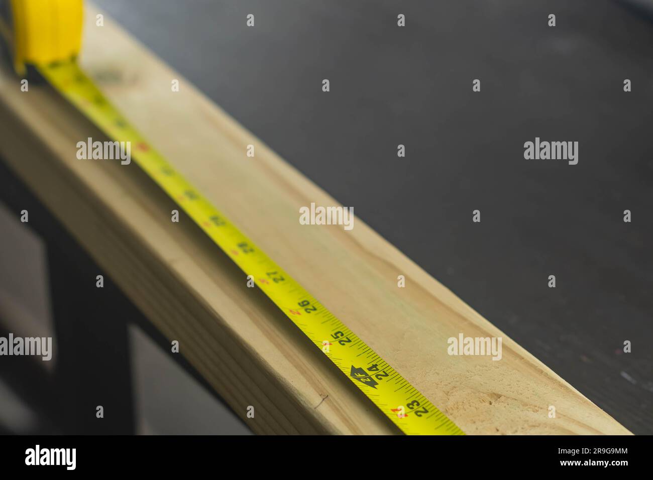 Selective focus measuring tape copy space backgrounds wood material ...