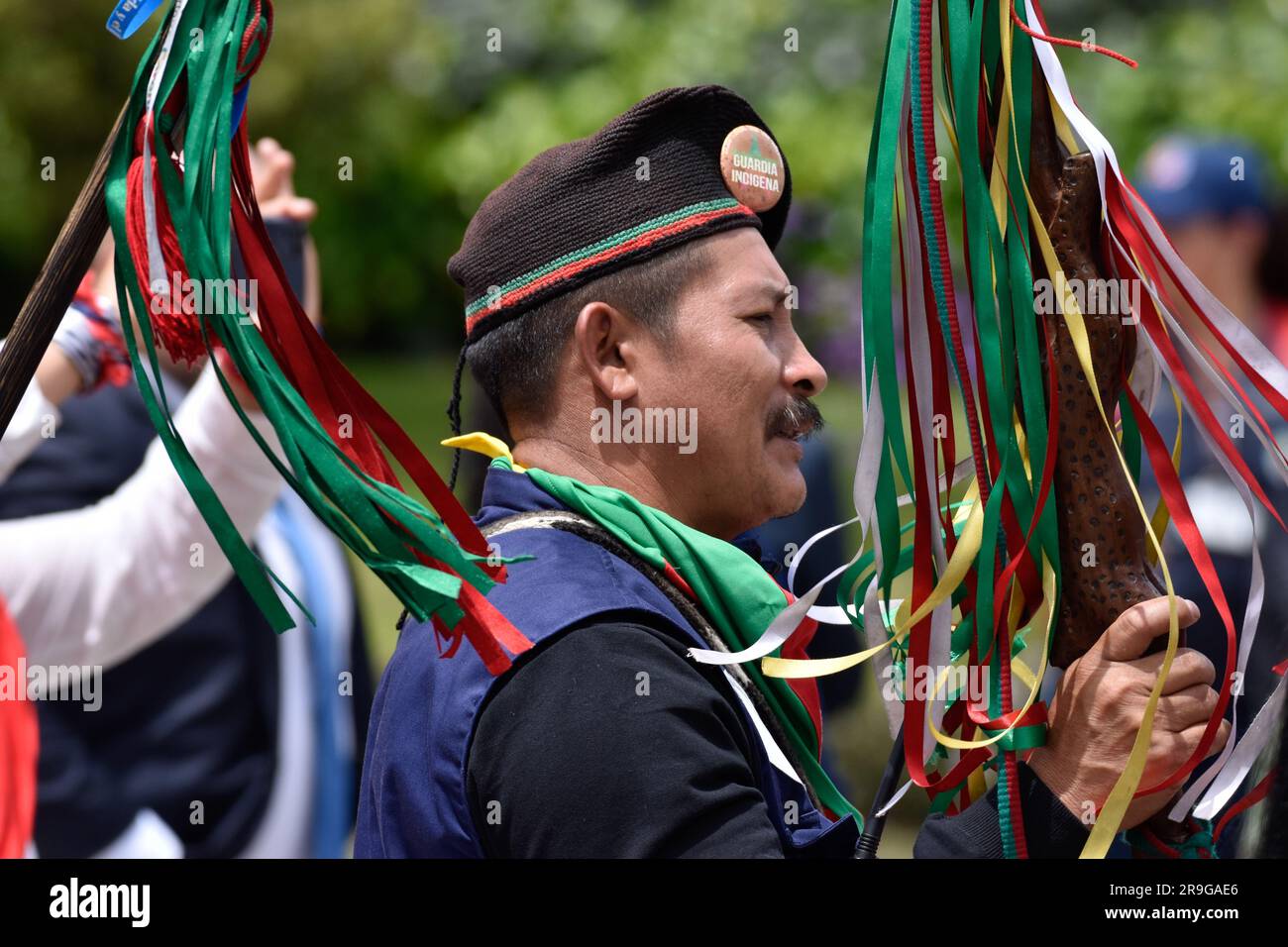Bogota, Colombia. 26th June, 2023. Members of the Colombian indigenous ...