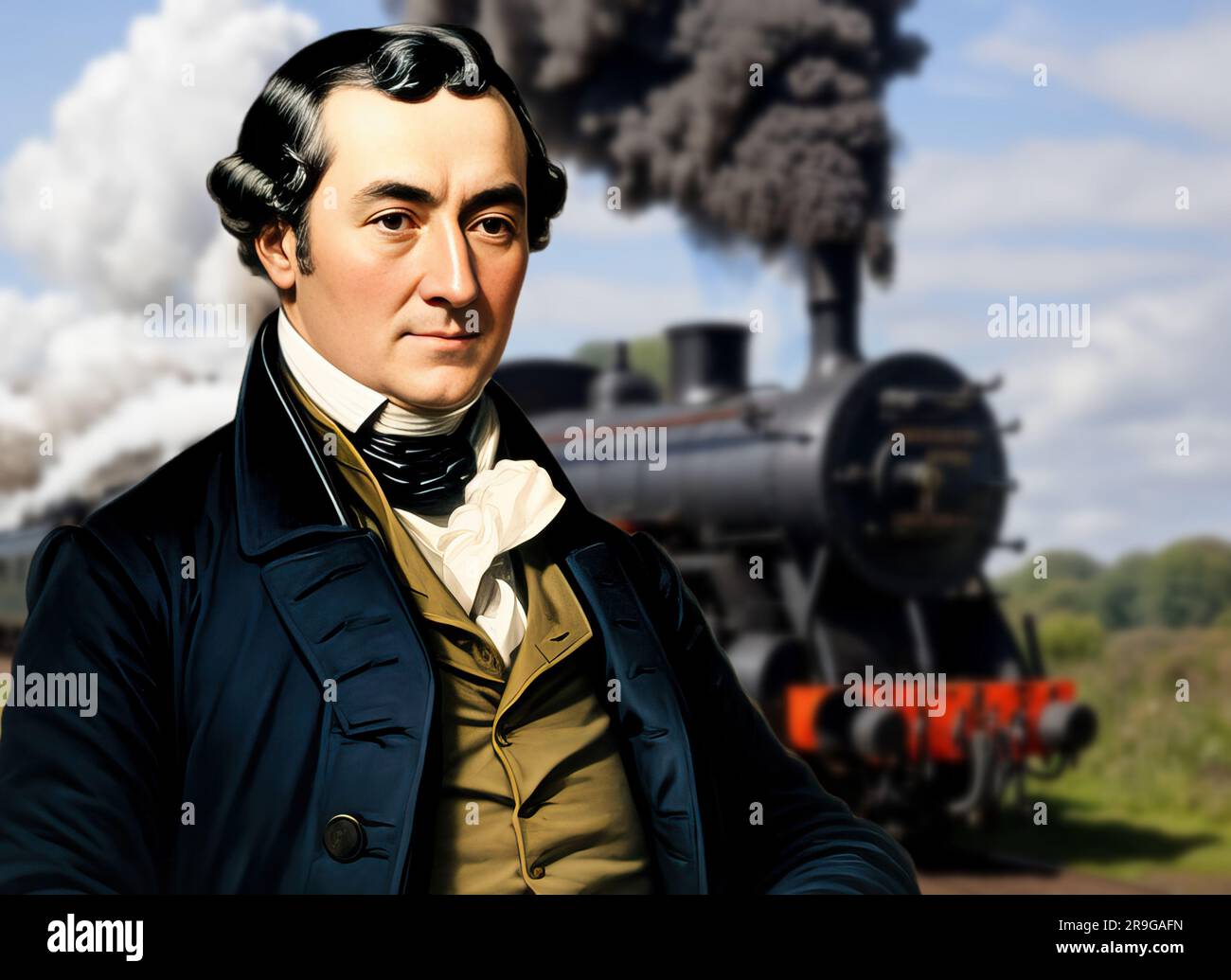 The first steam locomotive hi-res stock photography and images - Alamy
