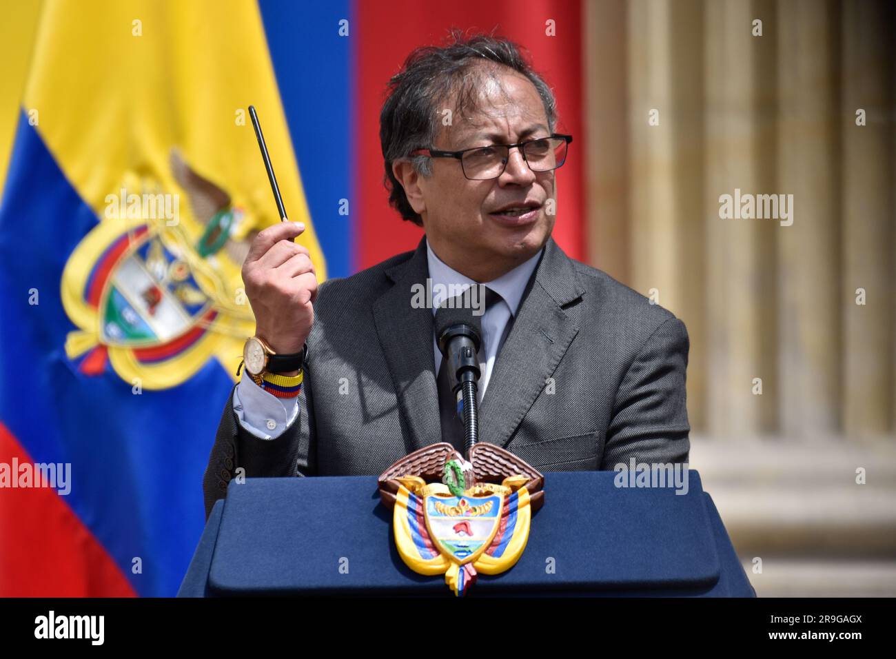 Bogota, Colombia. 26th June, 2023. Colombian president Gustavo Petro ...