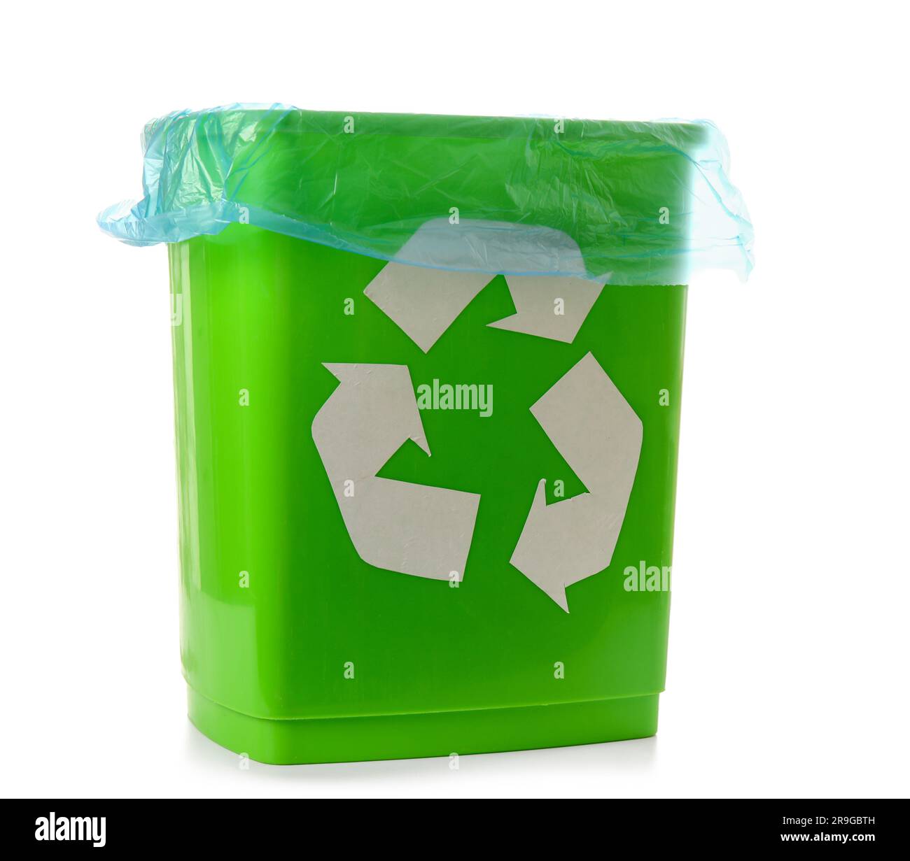 Trash bin isolated on white background Stock Photo - Alamy