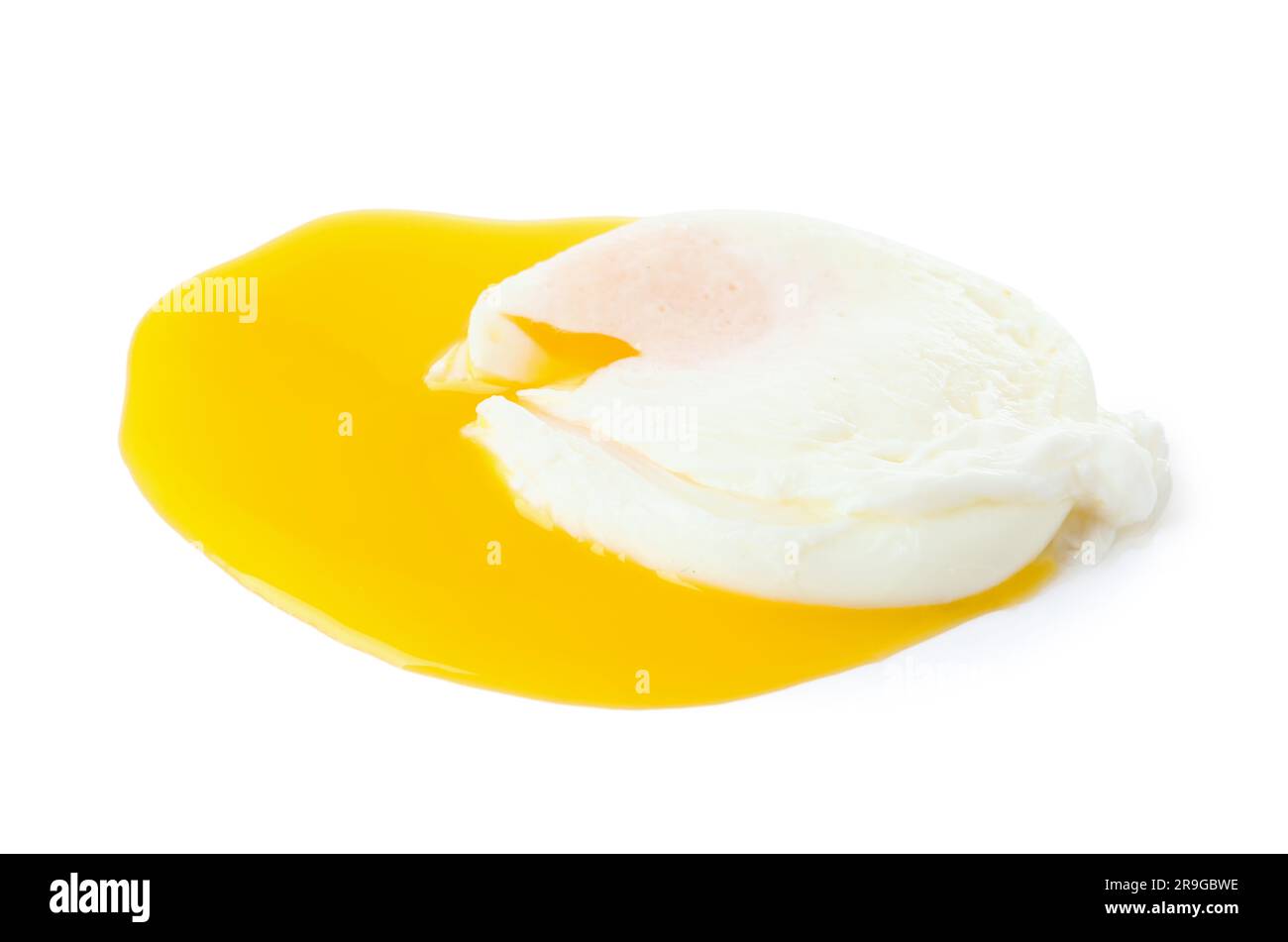 Tasty poached egg isolated on white background Stock Photo - Alamy