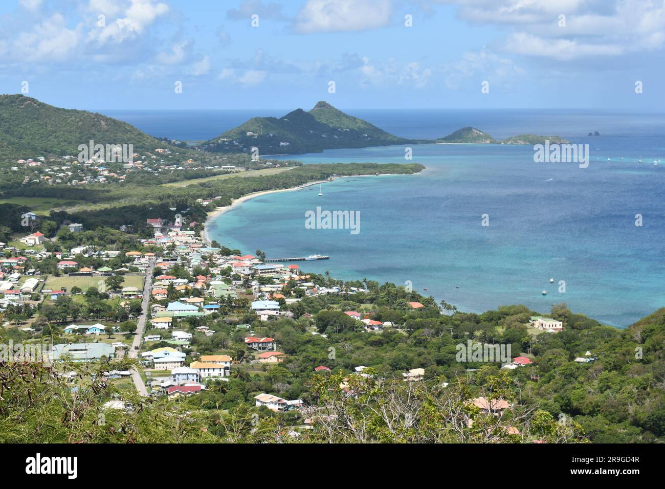 View from Belair, Carriacou, one of the islands off the coast of ...