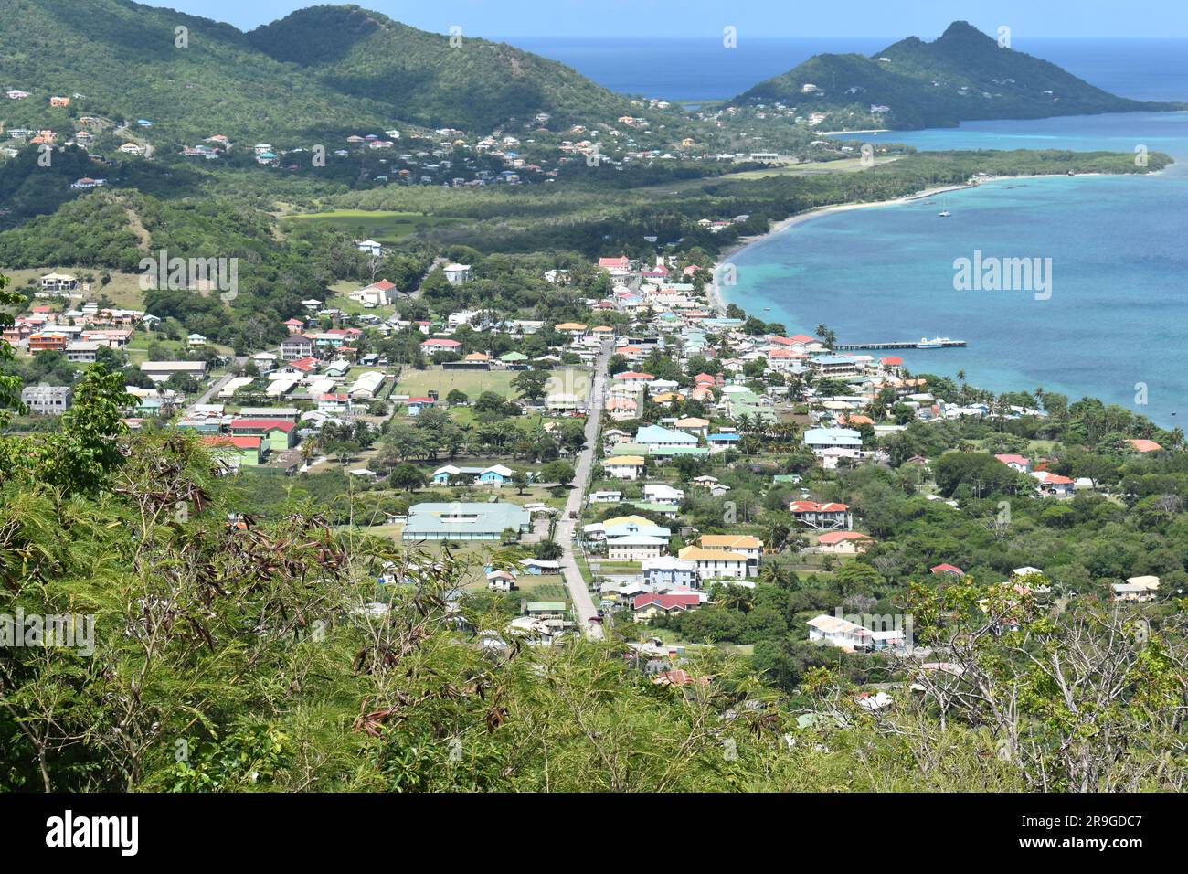 View from Belair, Carriacou, one of the islands off the coast of ...