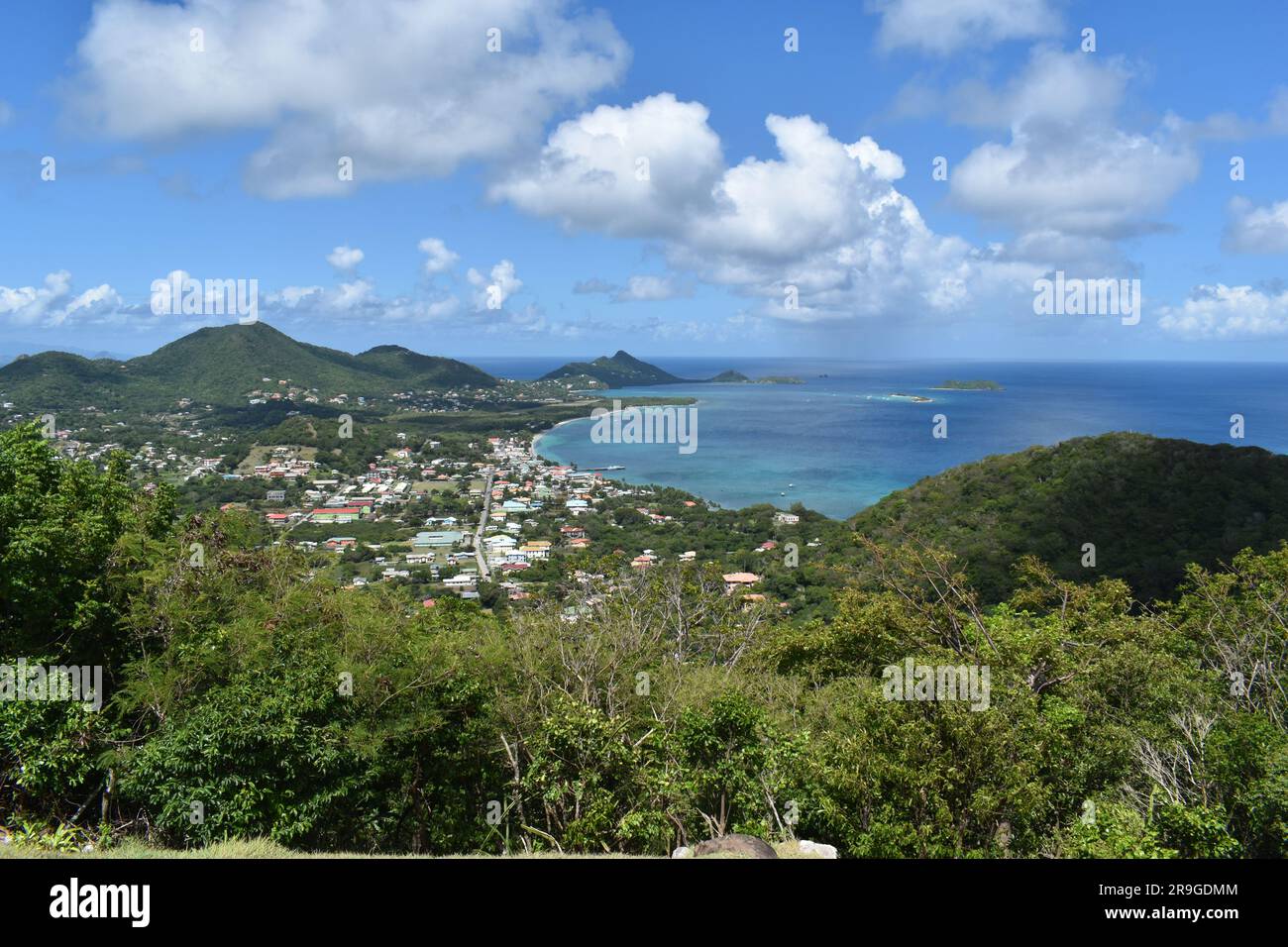 View from Belair, Carriacou, one of the islands off the coast of ...