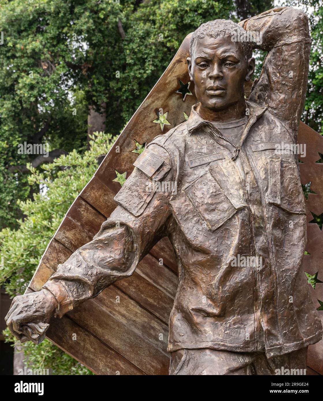 Pasadena, CA, USA - June 8, 2023: Soldier closeup at Enduring Heroes ...