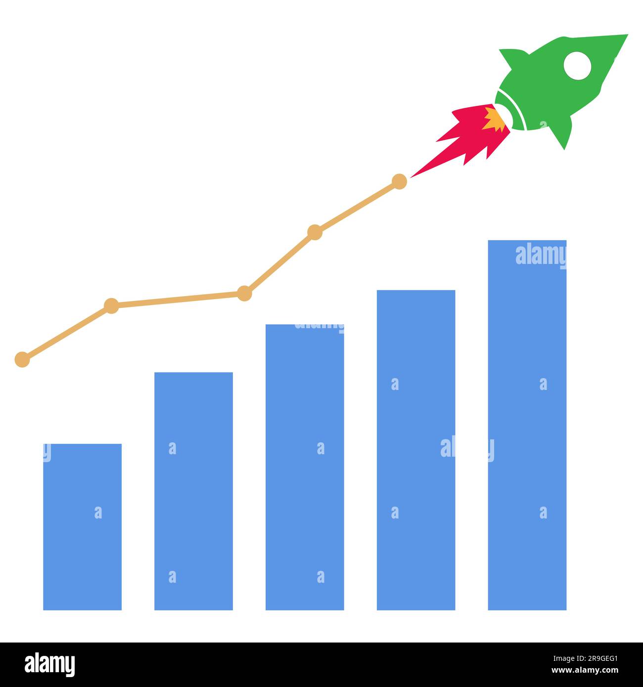 Exponential growth chart Cut Out Stock Images & Pictures - Alamy
