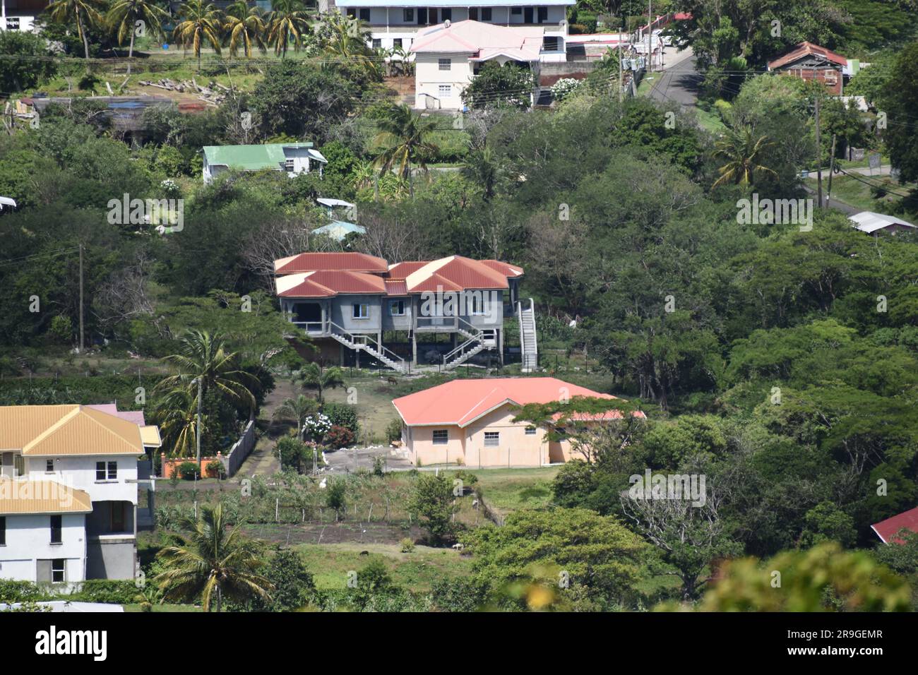Residential buildings in Carriacou, Grenada Stock Photo - Alamy