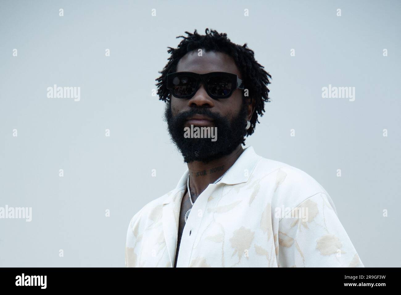 Paris, France. 26th June, 2023. Damso attending the Jacquemus Menswear ...