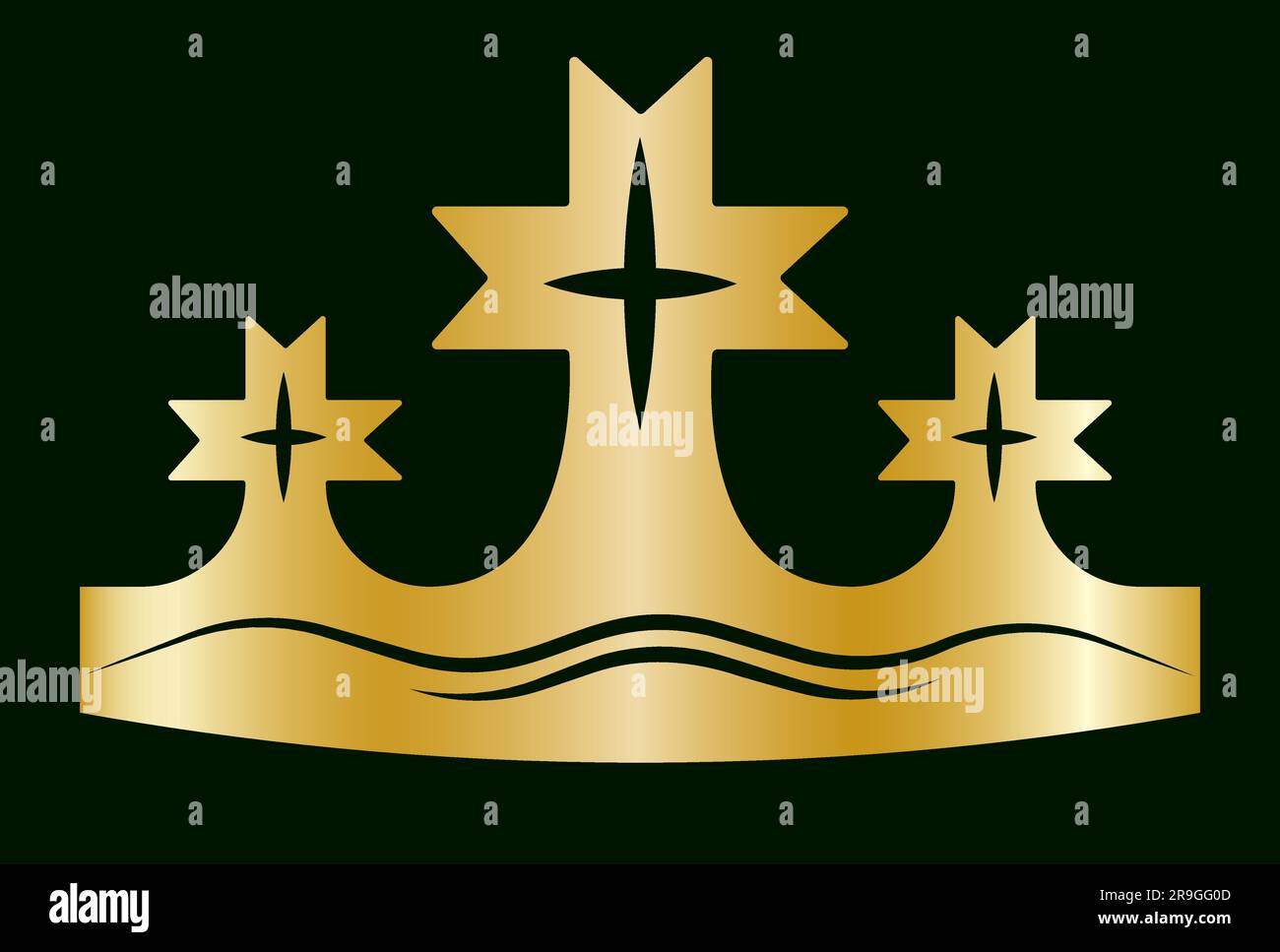 Medieval crown Royal golden crown Celtic cross Design element Vector ...