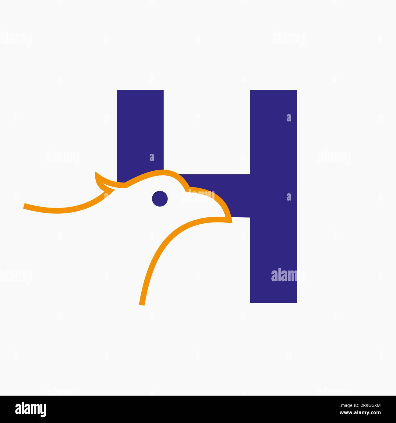 Initial Letter H Eagle Logo Design. Transportation Symbol Vector ...