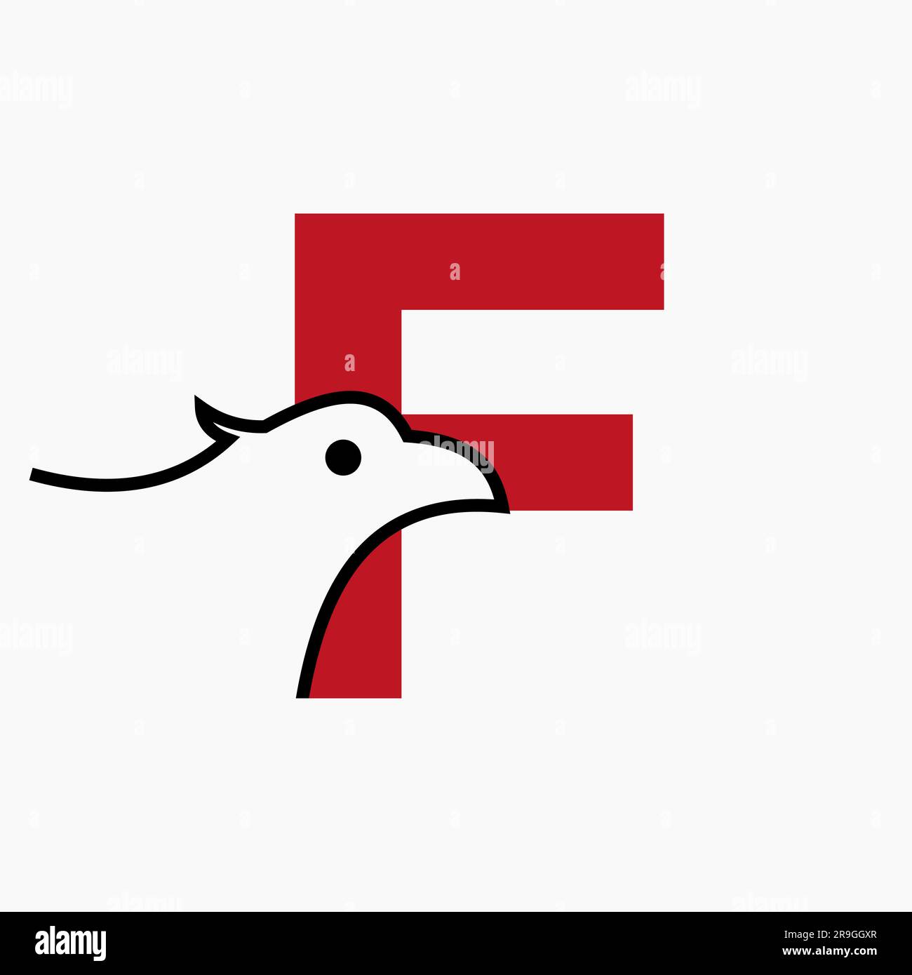 Initial Letter F Eagle Logo Design. Transportation Symbol Vector ...