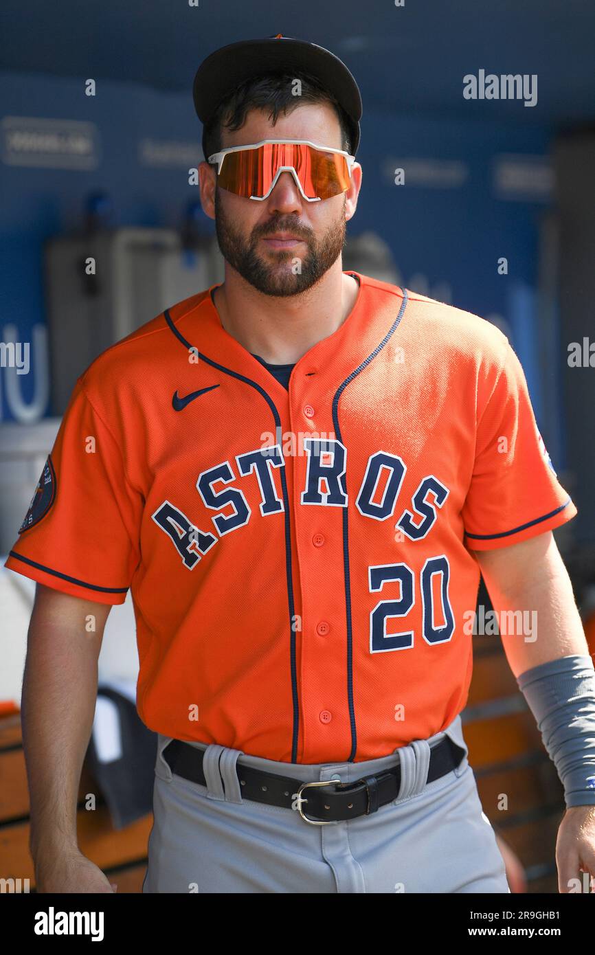 LOS ANGELES, CA - JUNE 24: Houston Astros outfielder Chas McCormick (20 ...