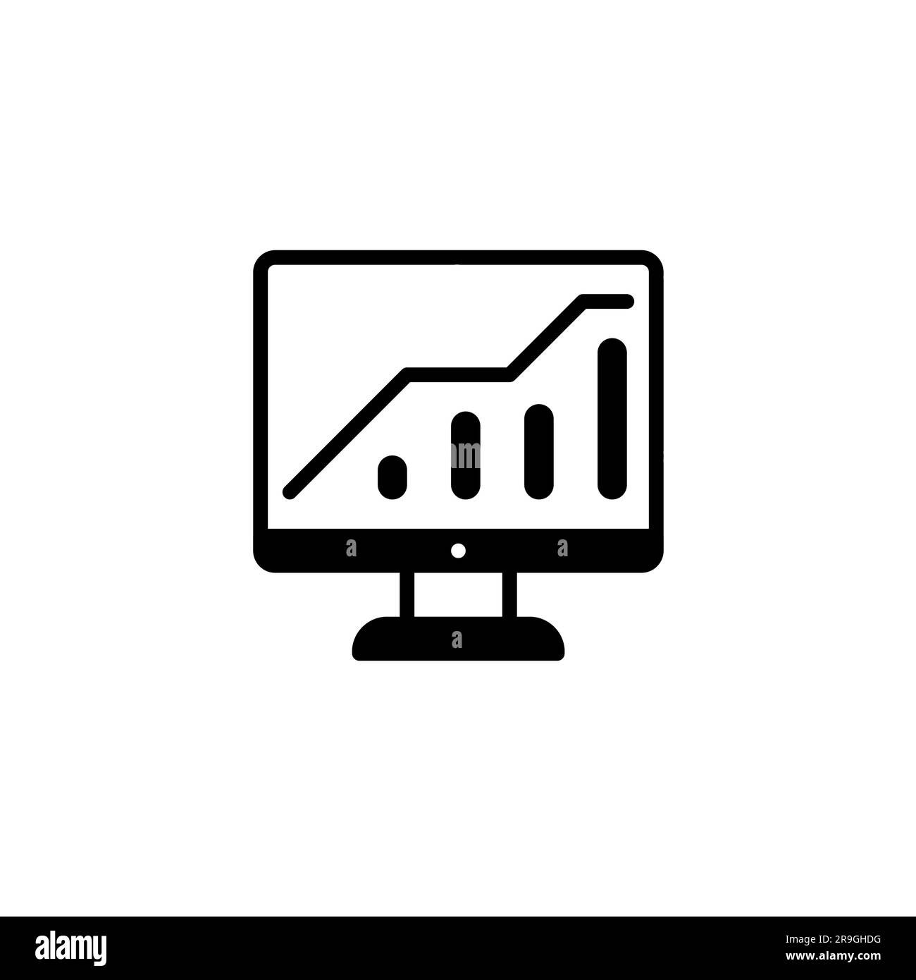 Analyzing Computer Monitor Statistics for Data Insights Stock Vector ...