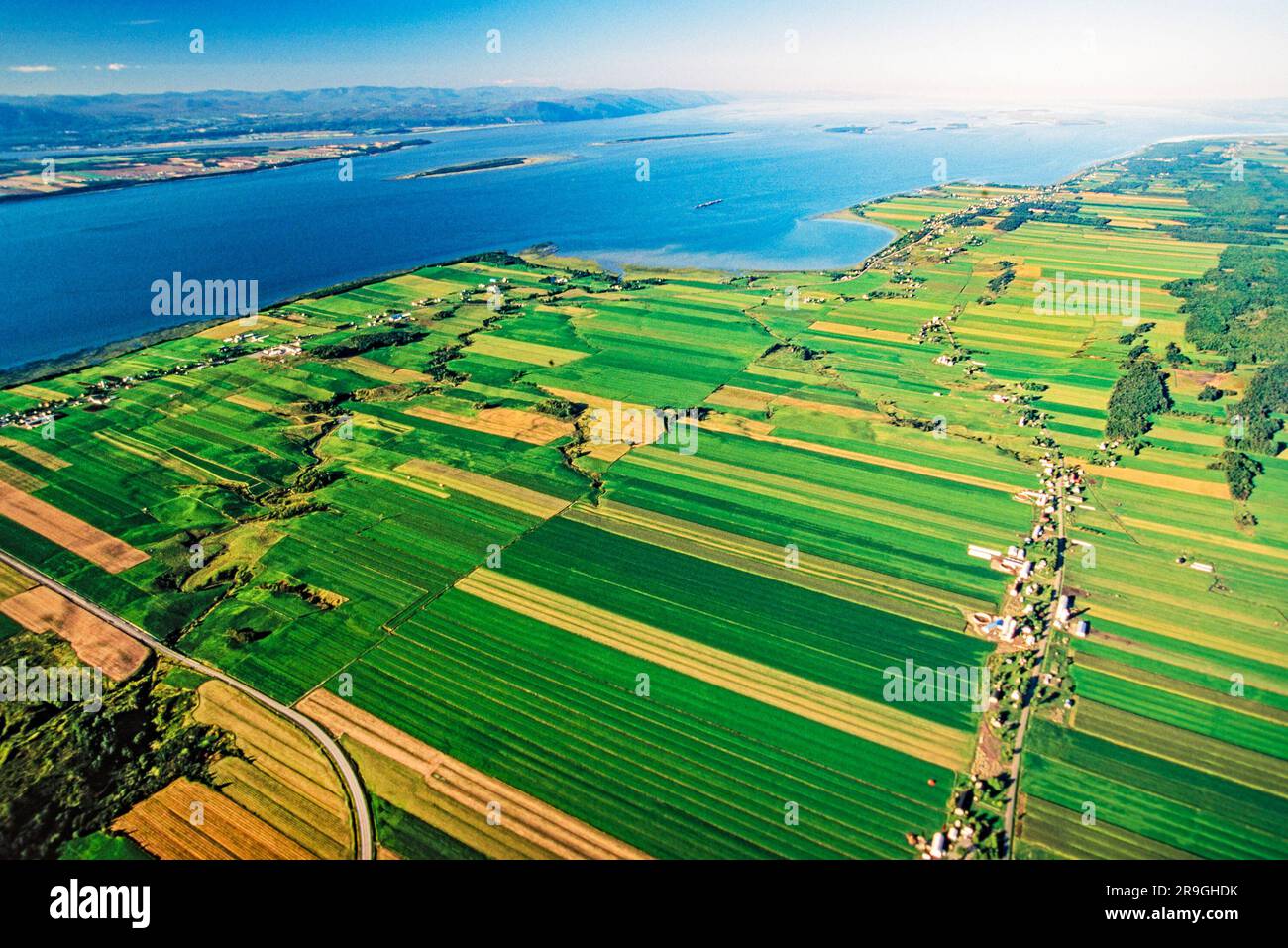 Aerial image of farms in Quebec, Canada Stock Photo - Alamy