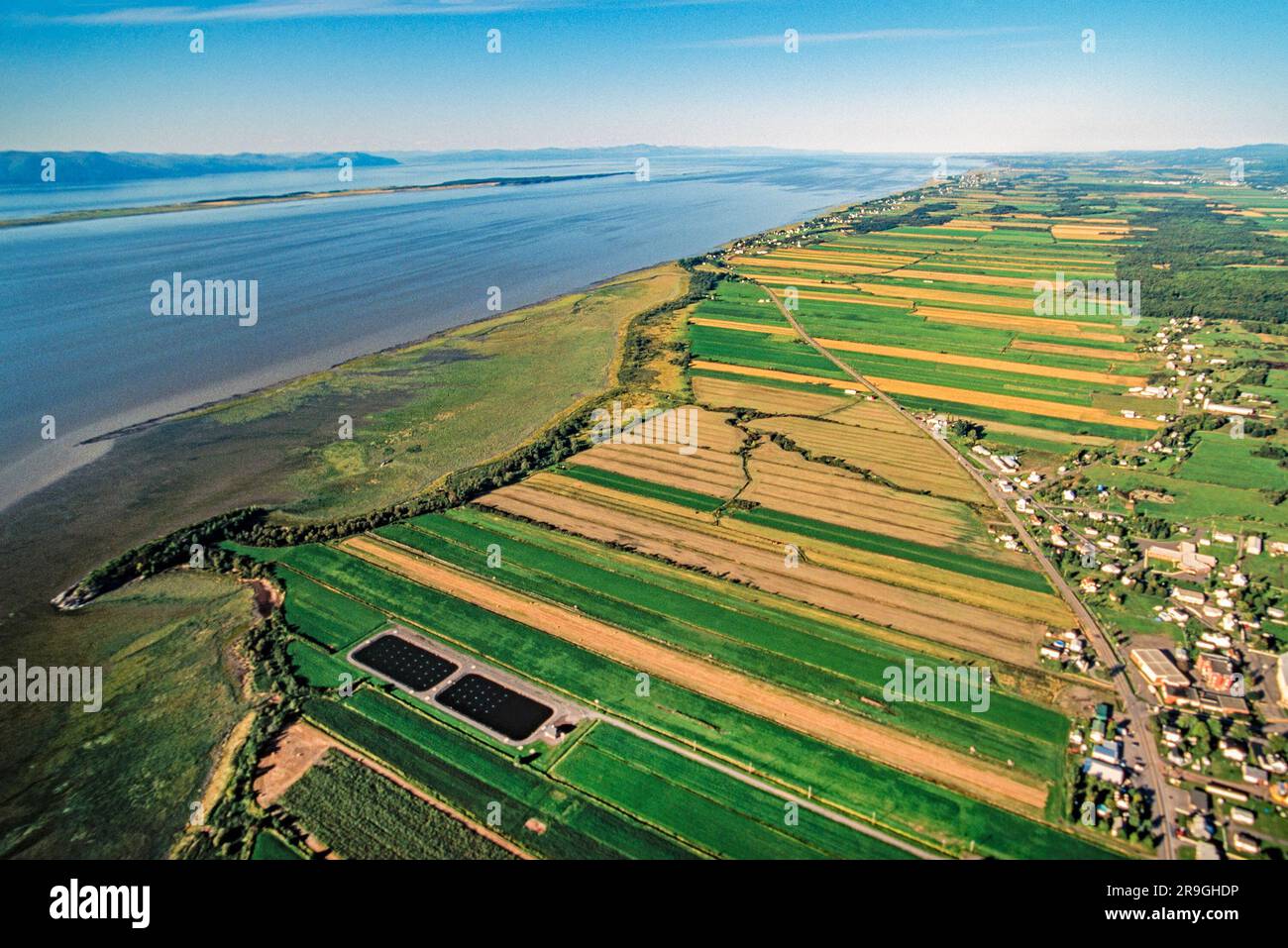 Aerial image of farms in Quebec, Canada Stock Photo - Alamy