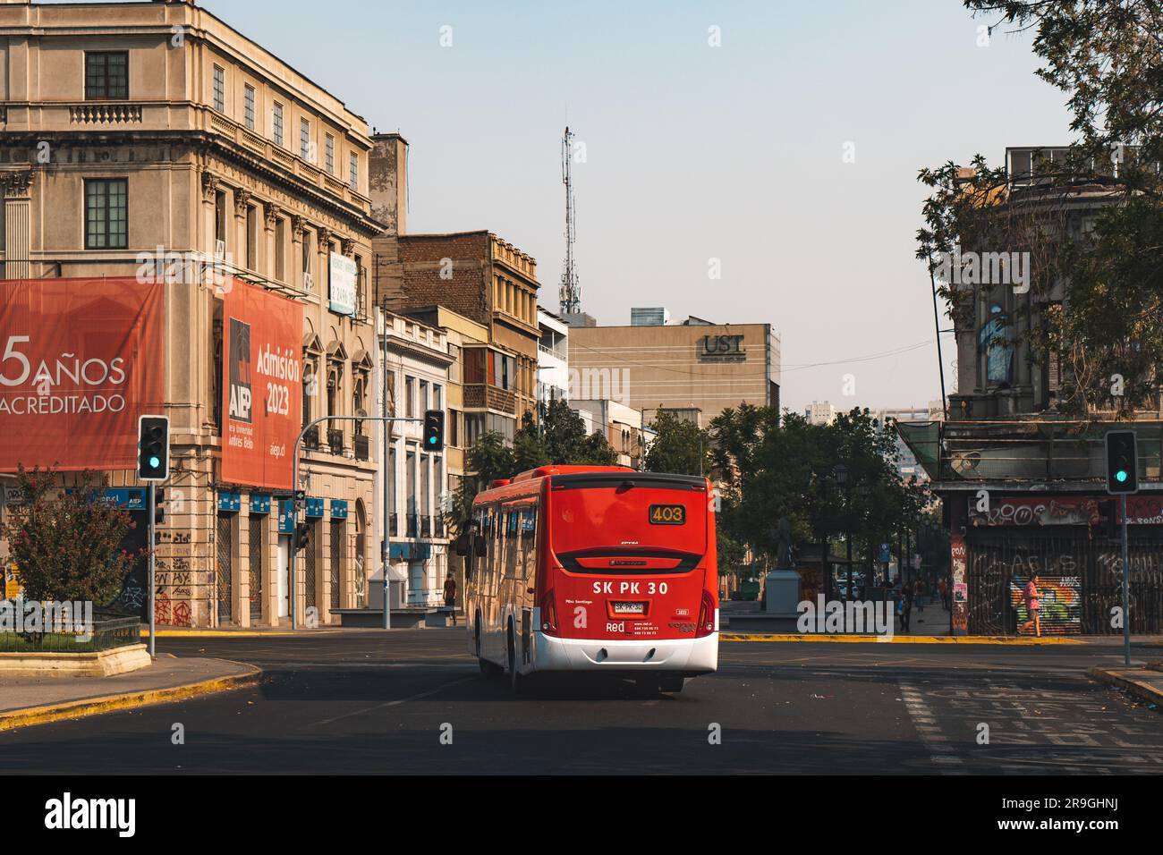 Santiago, Chile - February 09 2023: A brand new public transport ...