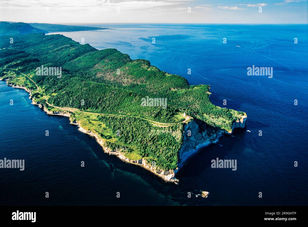 Aerial image of Cape Gaspé Lighthouse, Quebec, Canada Stock Photo - Alamy