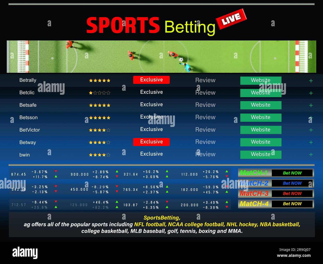 Media sport statistics hi-res stock photography and images - Alamy