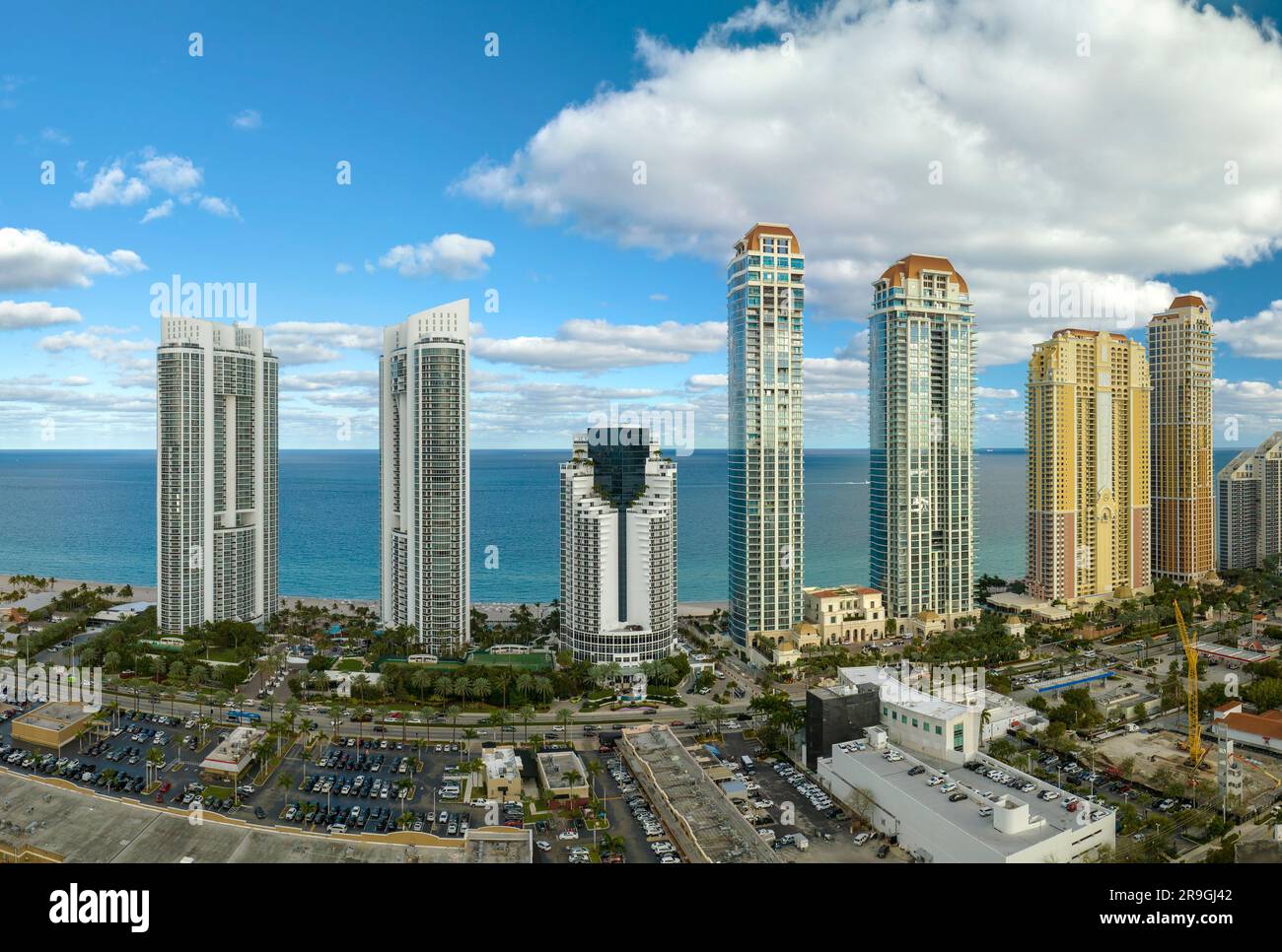 Sunny Isles Beach city with luxurious highrise hotels and condo ...