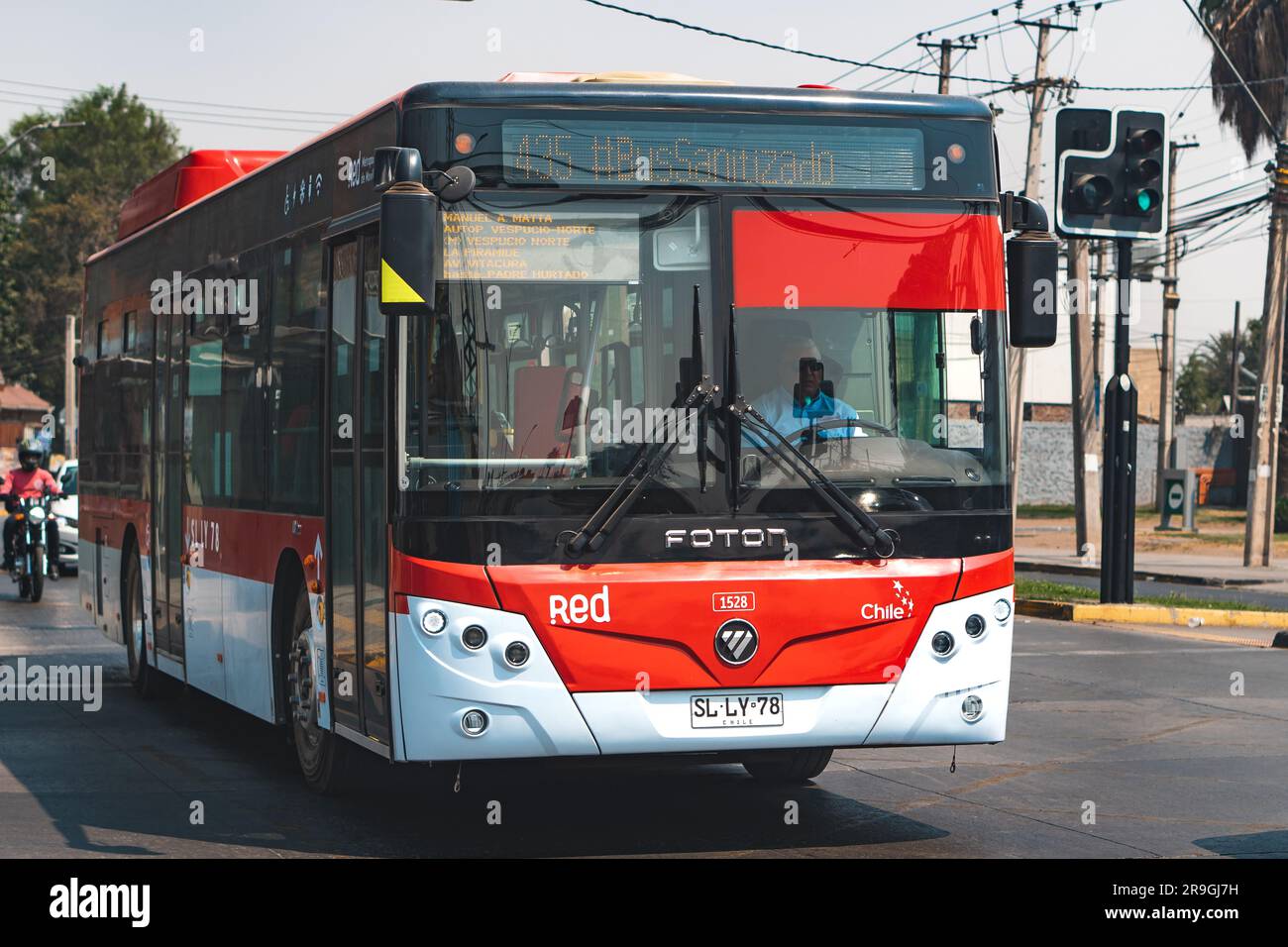 Santiago, Chile - February 09 2023: A brand new public transport ...