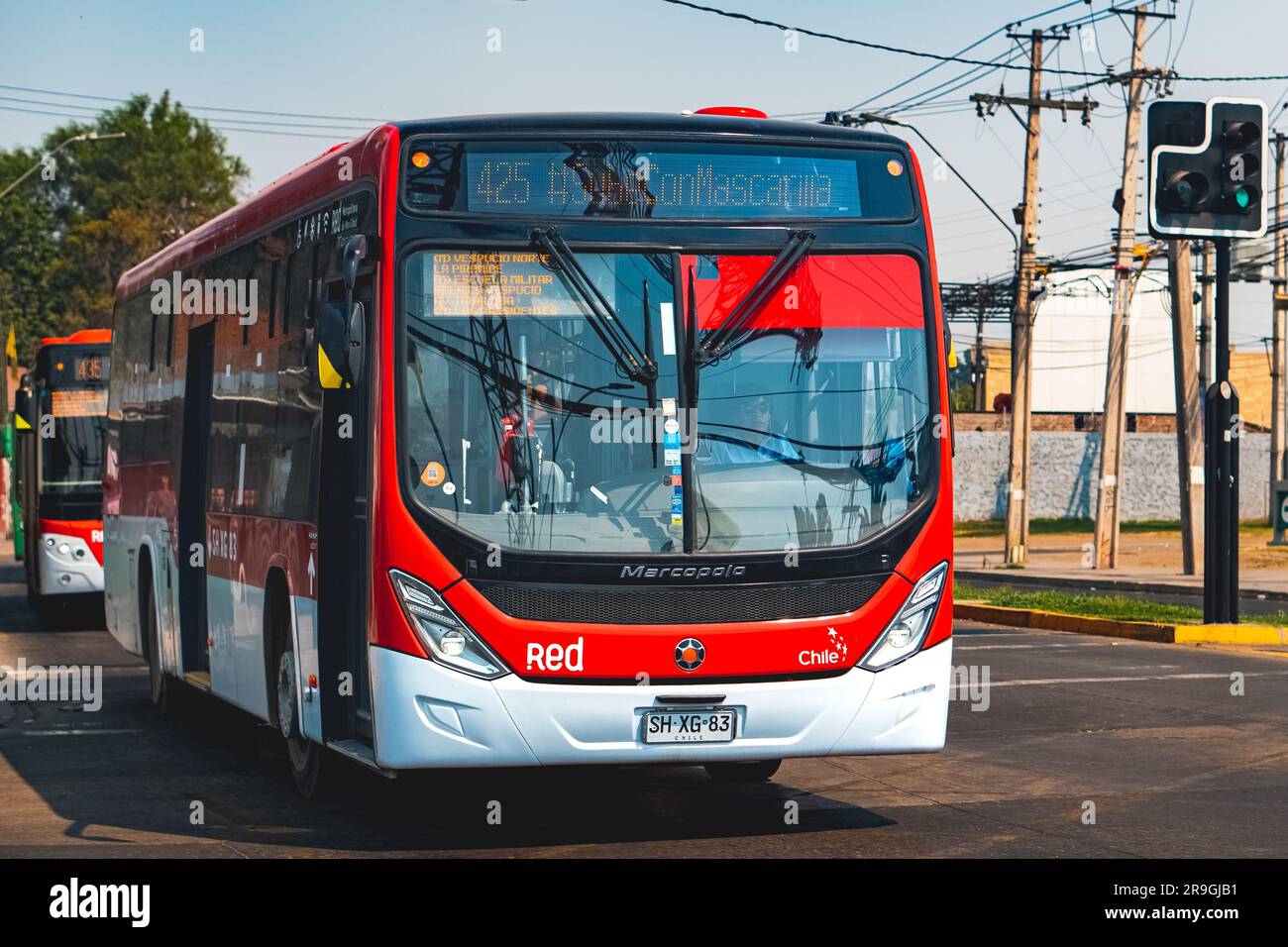 Santiago, Chile - February 09 2023: A brand new public transport ...