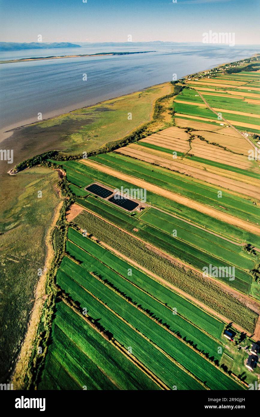 Aerial of south shore rural farms in Quebec, Canada Stock Photo - Alamy