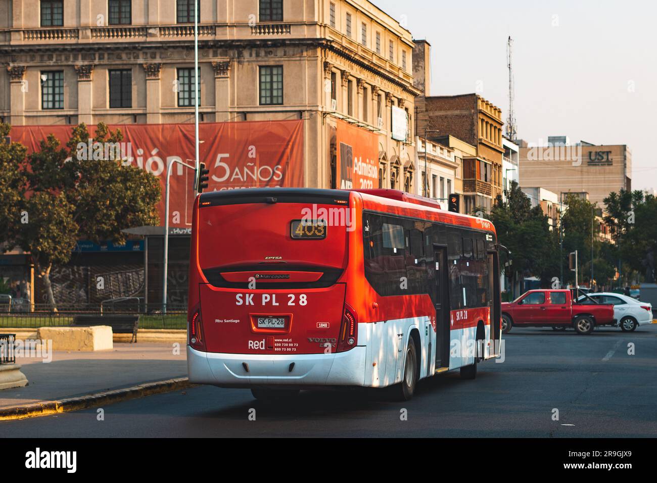 Santiago, Chile - February 09 2023: A brand new public transport ...