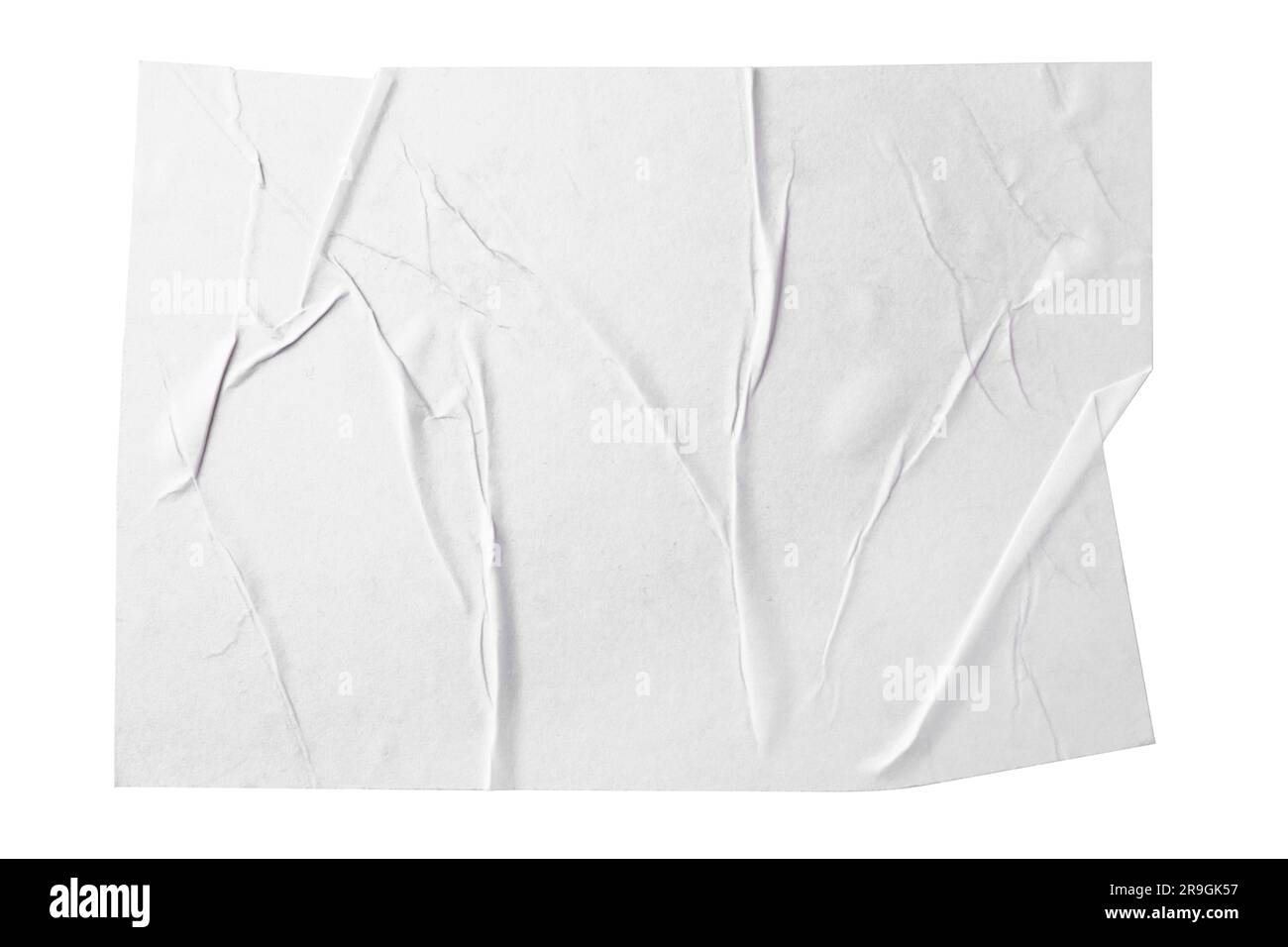 Blank creased poster on Cut Out Stock Images & Pictures - Alamy