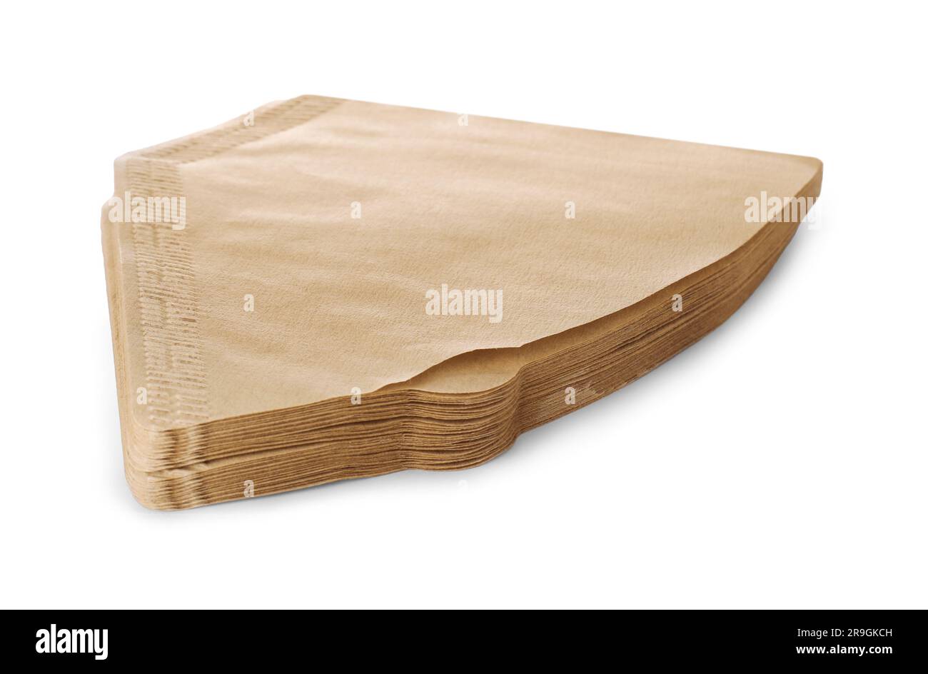 Stack of paper coffee filters isolated on white Stock Photo - Alamy