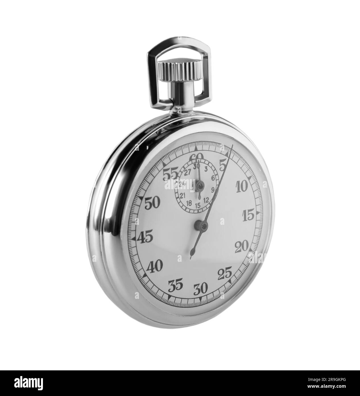 Vintage timer isolated on white. Measuring tool Stock Photo - Alamy