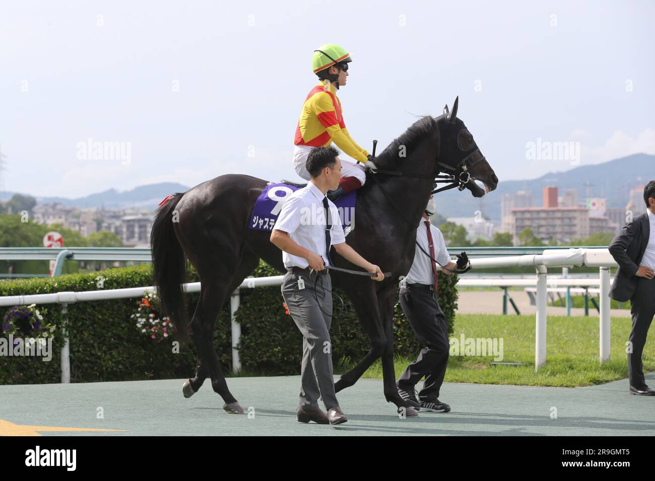 Justin Palace and Katsuma Sameshima before the Takarazuka Kinen at ...