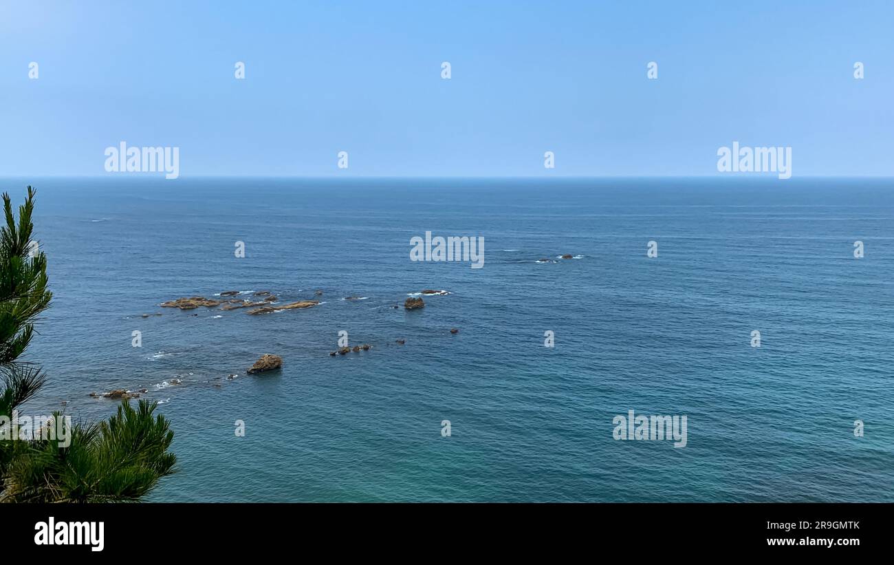 Nice view of the Cantabrian Sea in Asturias, Northern. Spain Stock ...