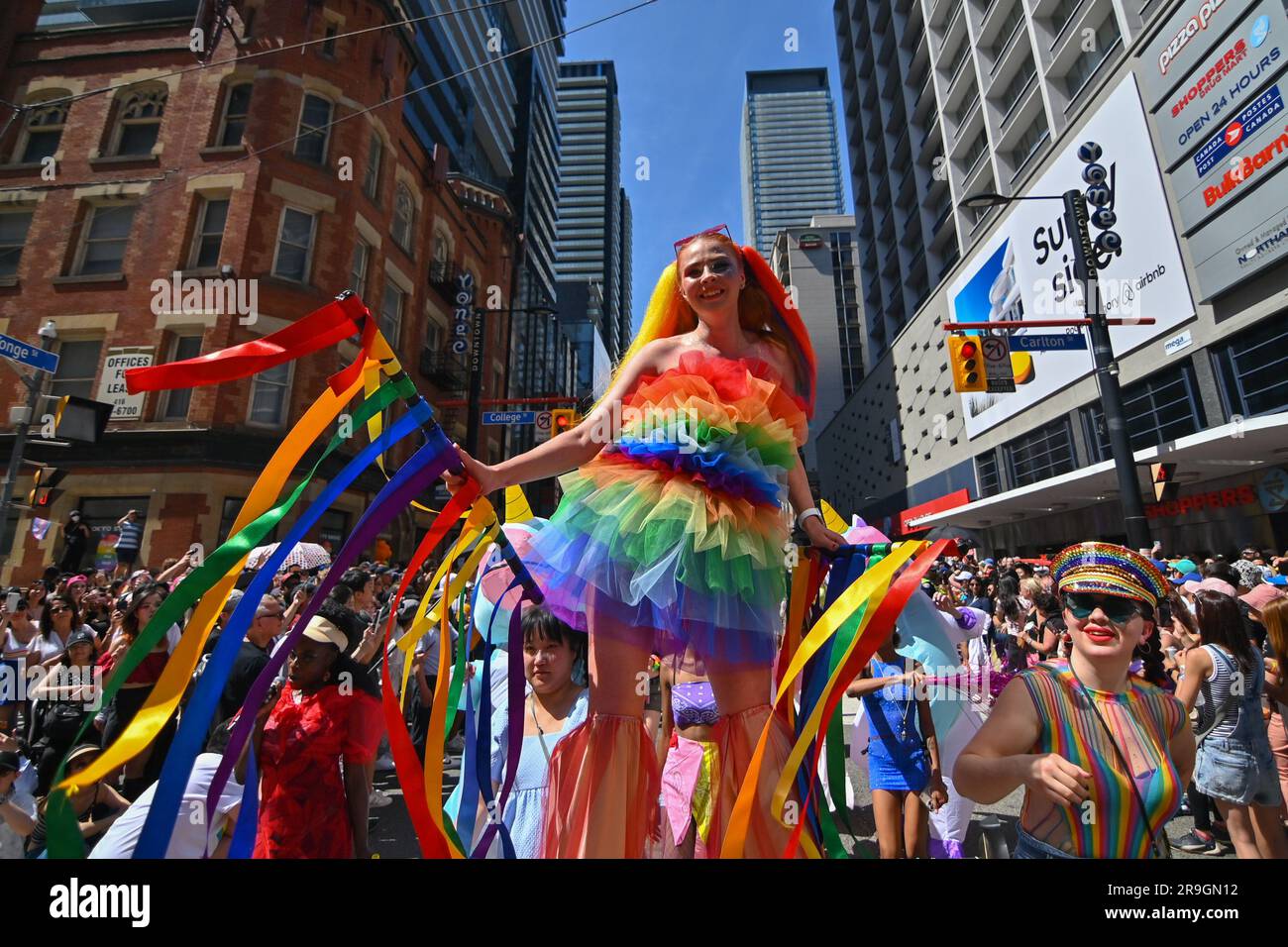 June 25, 2023 Toronto, Canada: Thousands of people gathered in downtown ...