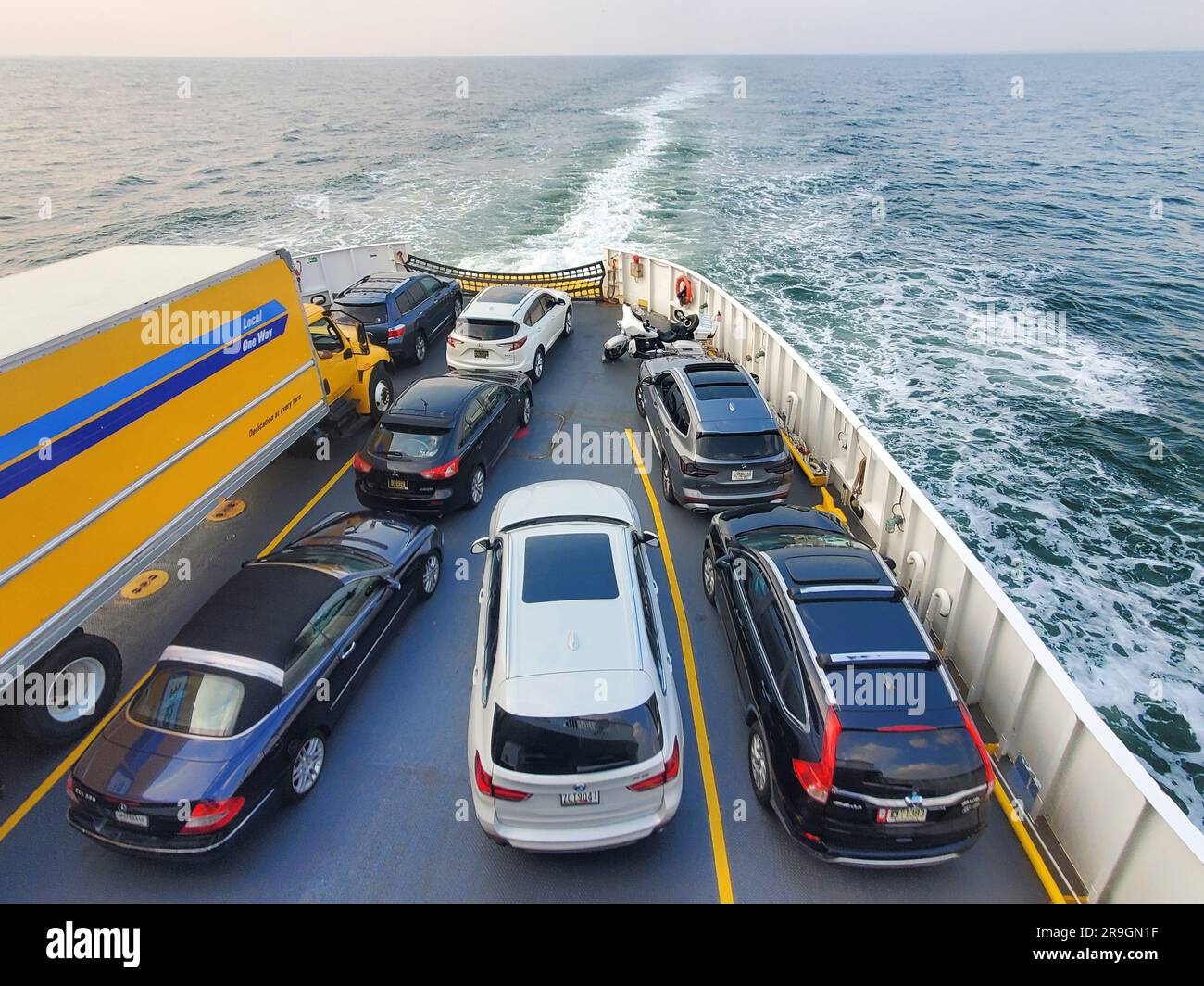 Lewes, Delaware, U.S.A - June 18, 2023 - Vehicles parked on the Lewes ...