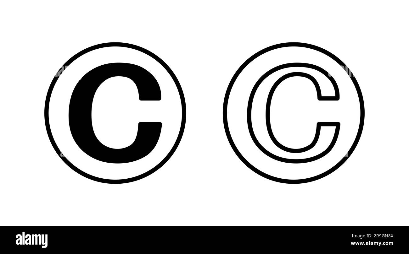 Copyright icon vector. copyright symbol Stock Vector Image & Art - Alamy