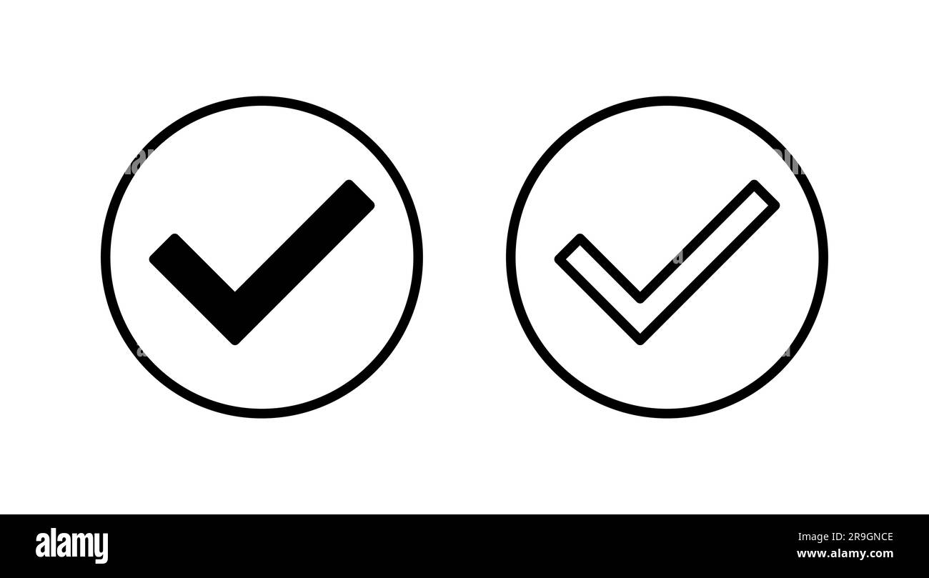 check icon vector. check mark icon. check list button icon Stock Vector ...