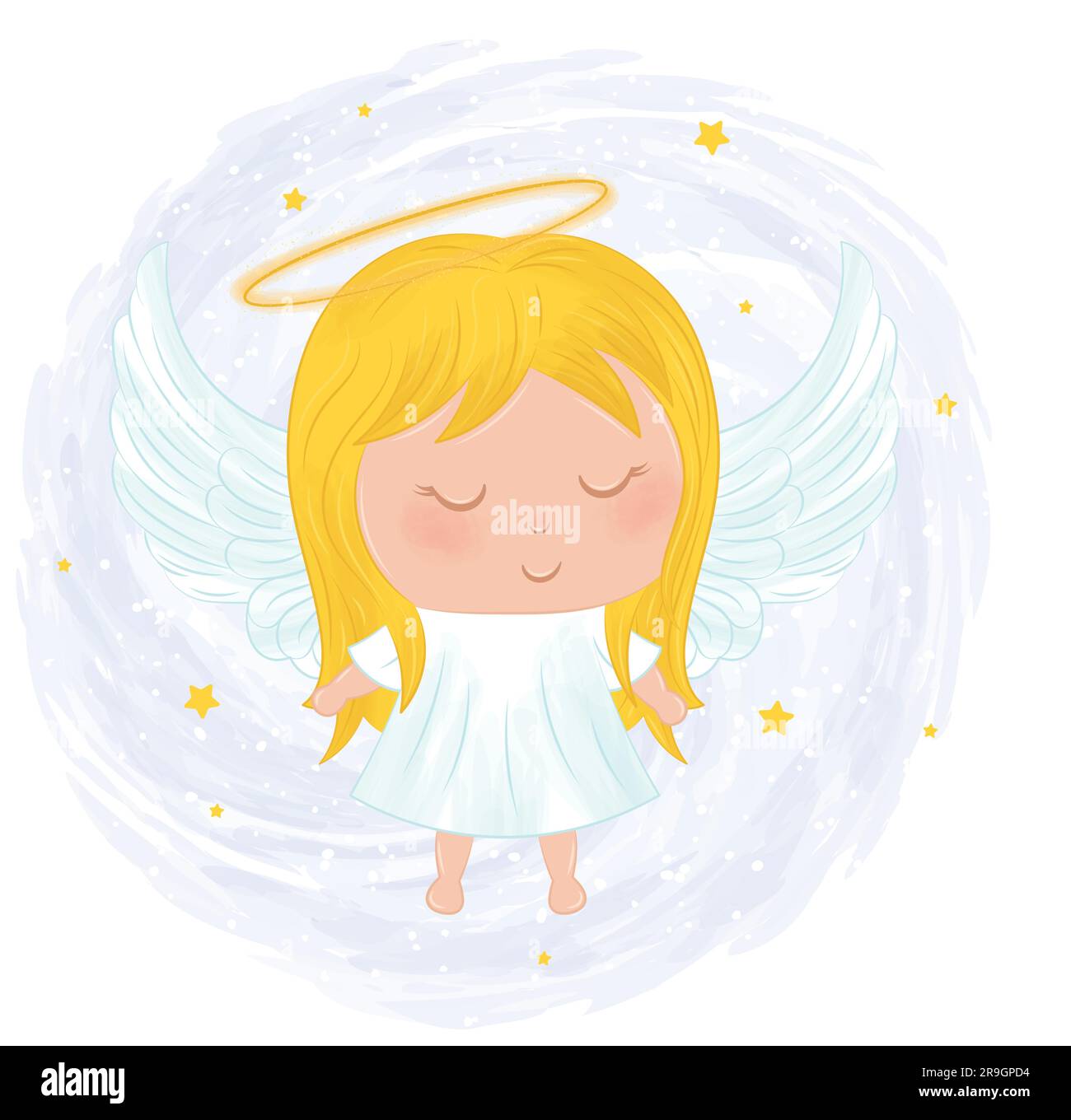 Isolated cute female angel character Vector Stock Vector Image & Art ...