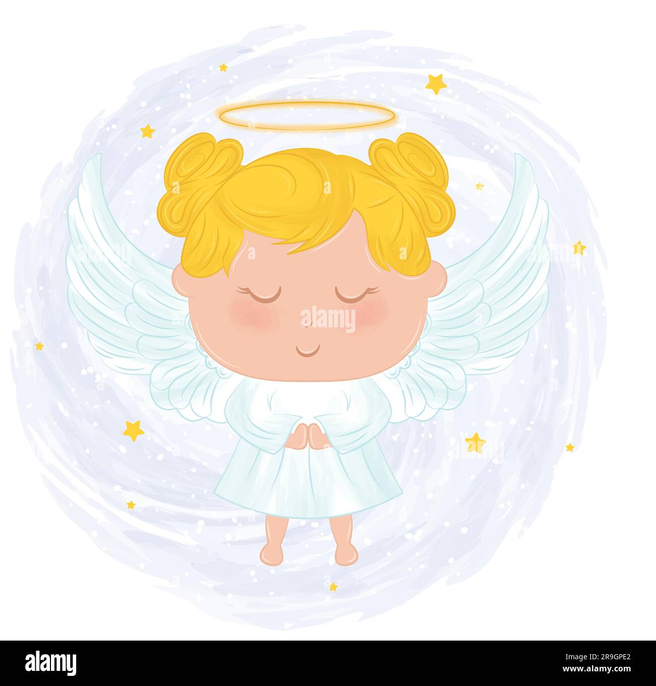 Isolated cute female angel character Vector Stock Vector Image & Art ...