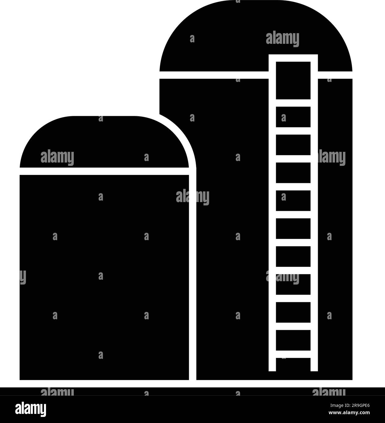 Grain silo isolated Stock Vector Images - Alamy