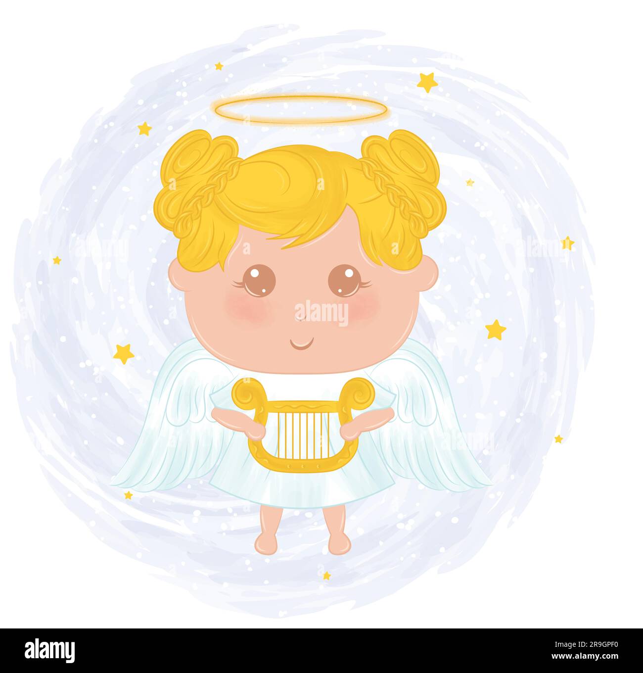 Isolated cute female angel character Vector Stock Vector Image & Art ...