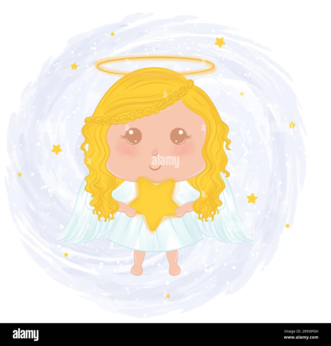 Isolated Cute Female Angel Character Vector Stock Vector Image And Art