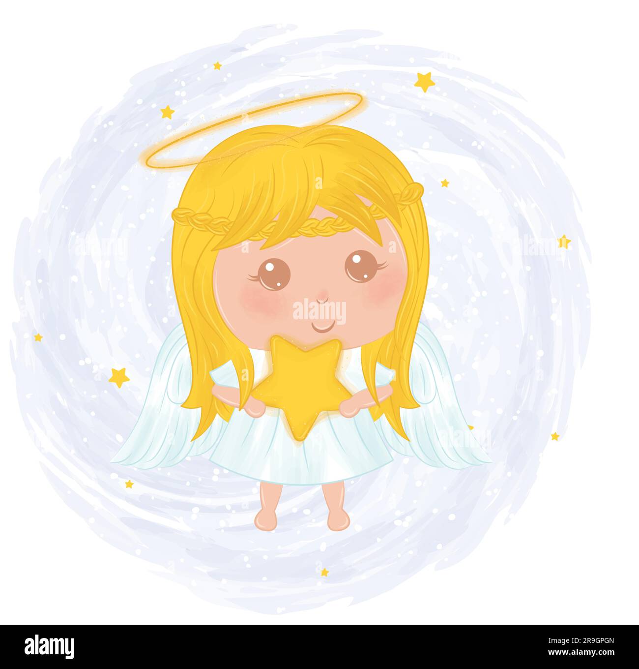 Isolated cute female angel character Vector Stock Vector Image & Art ...