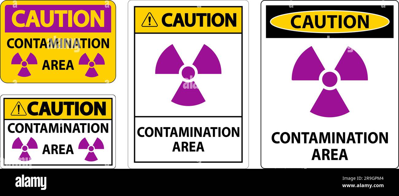 Radioactive Materials Sign Caution Contamination Area Stock Vector ...