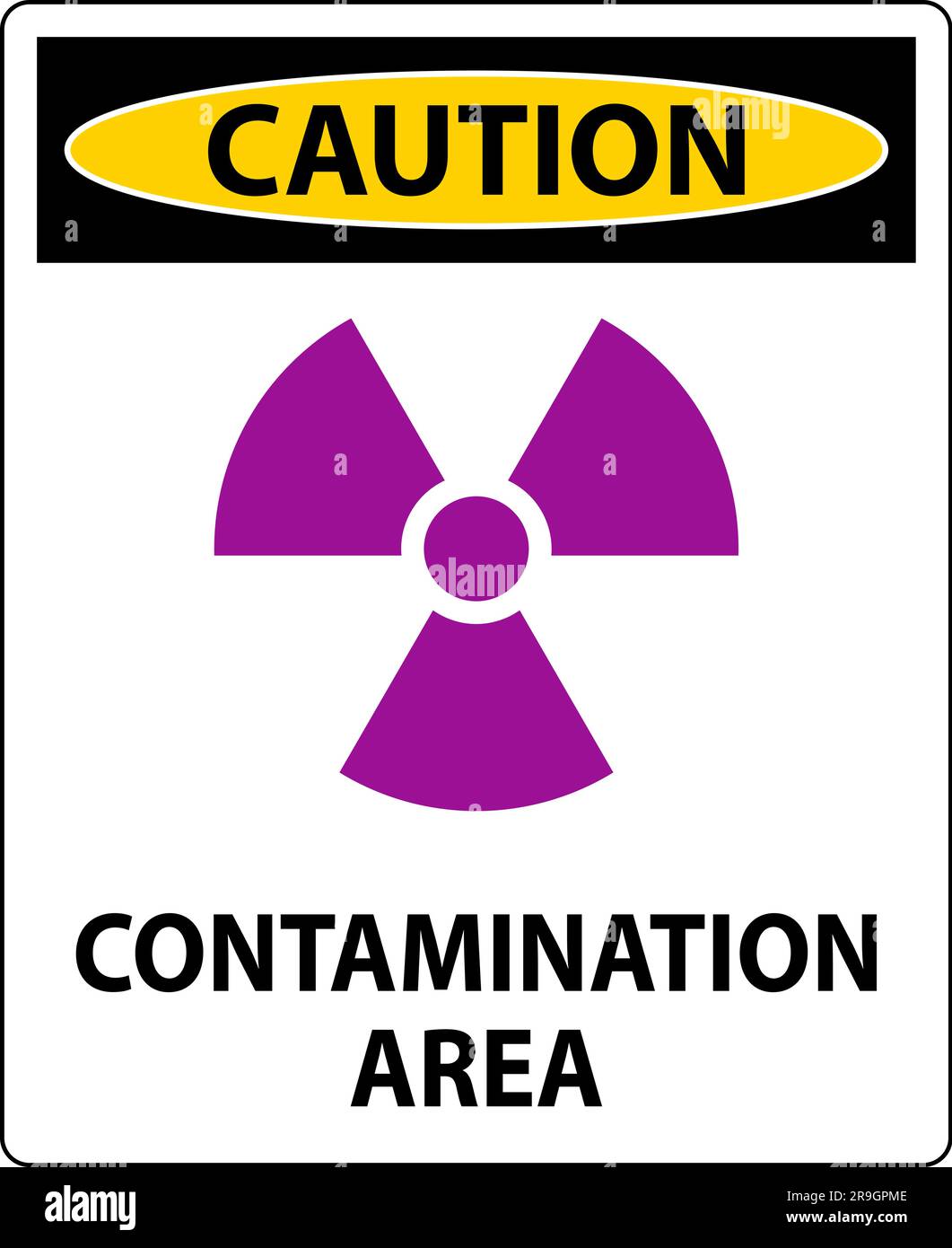 Radioactive Materials Sign Caution Contamination Area Stock Vector ...