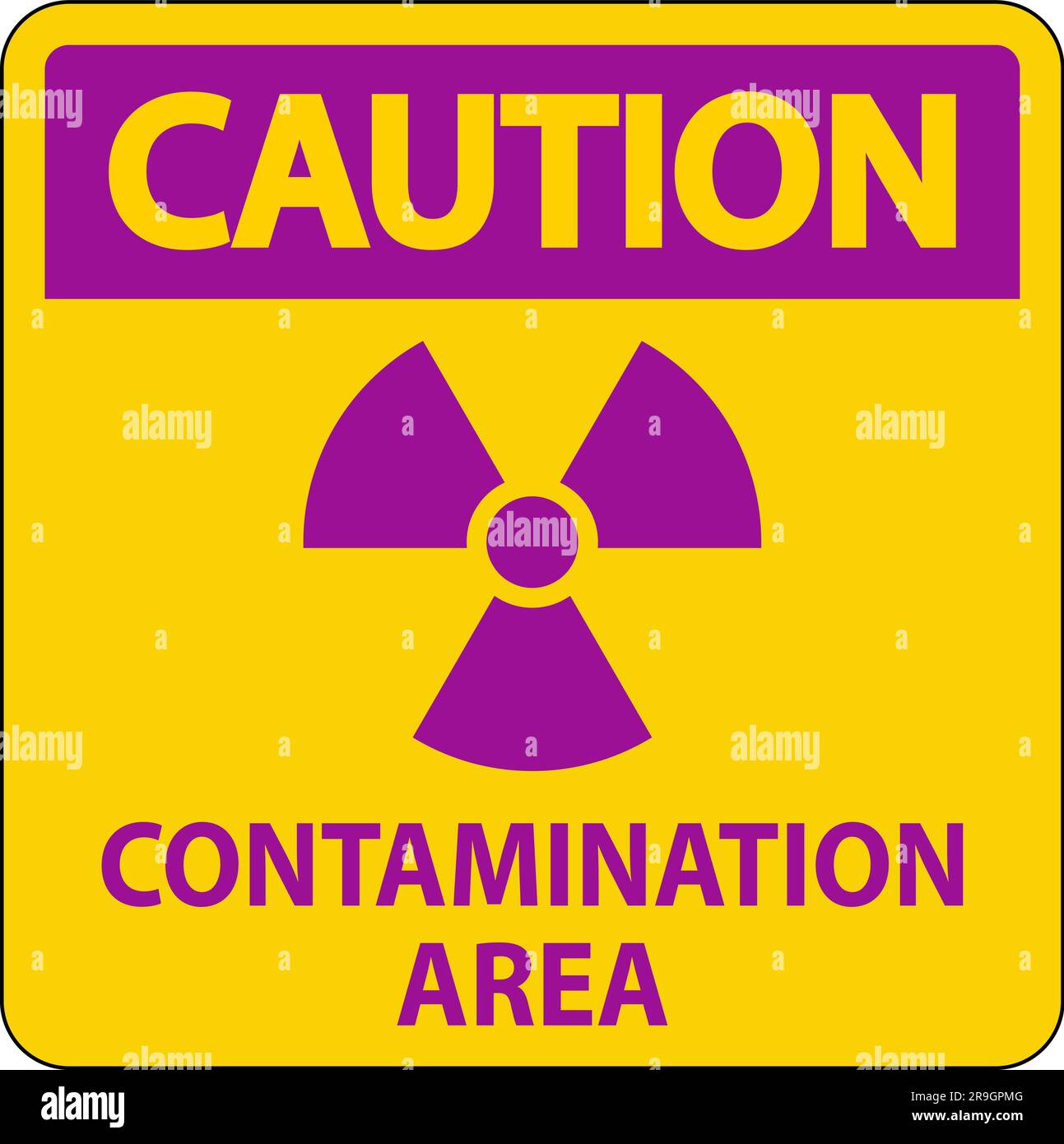 Radioactive Materials Sign Caution Contamination Area Stock Vector ...