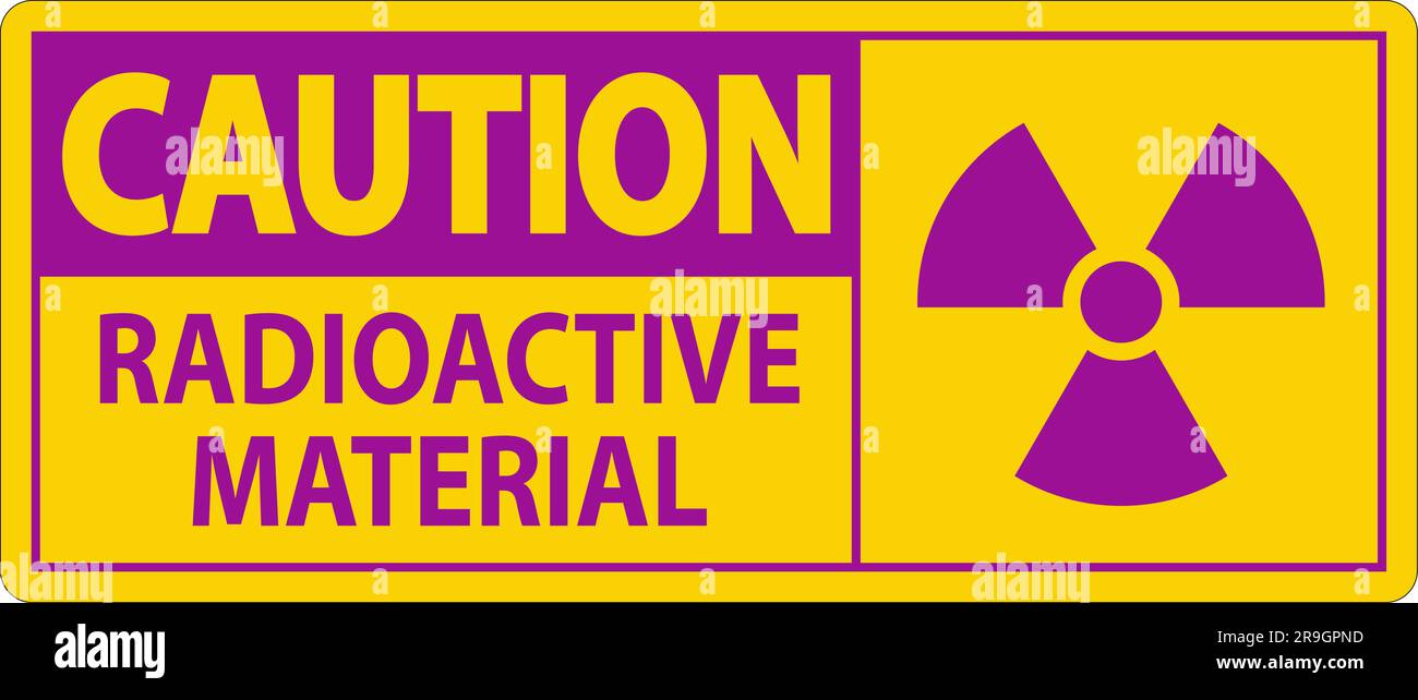 Caution Sign Radioactive Materials Stock Vector Image & Art - Alamy