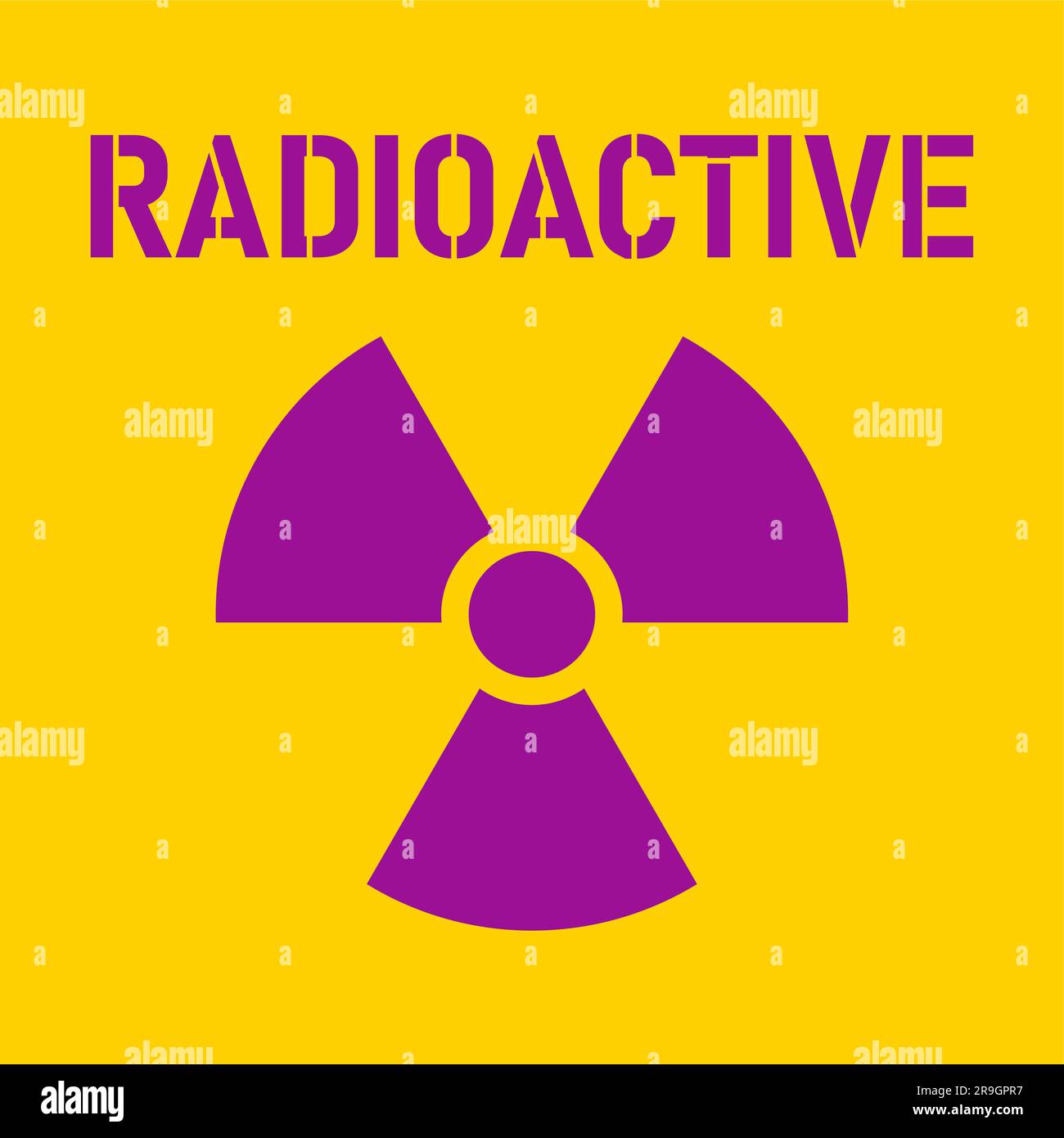Safety Sign Radioactive On White background Stock Vector Image & Art ...