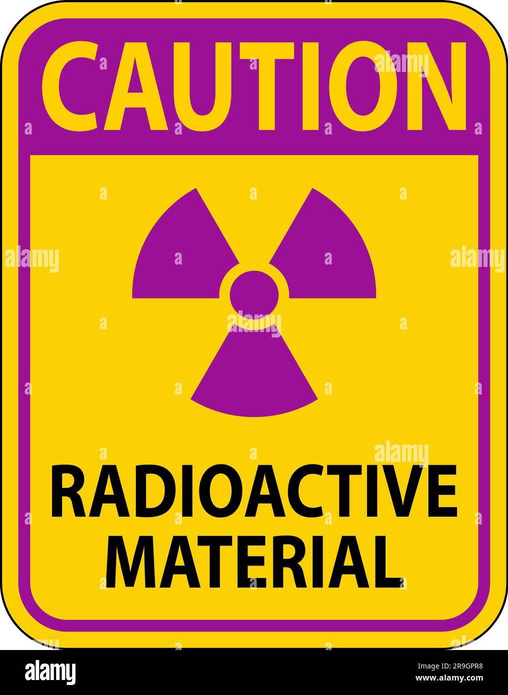 Caution Sign Radioactive Materials Stock Vector Image & Art - Alamy